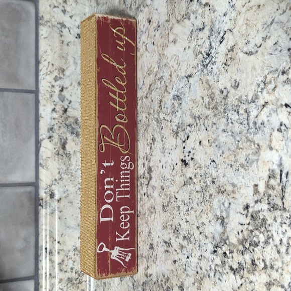 Giftcraft | Accents | 2 X 4 Table Top Sign Dont Keep Things Bottled Up ...